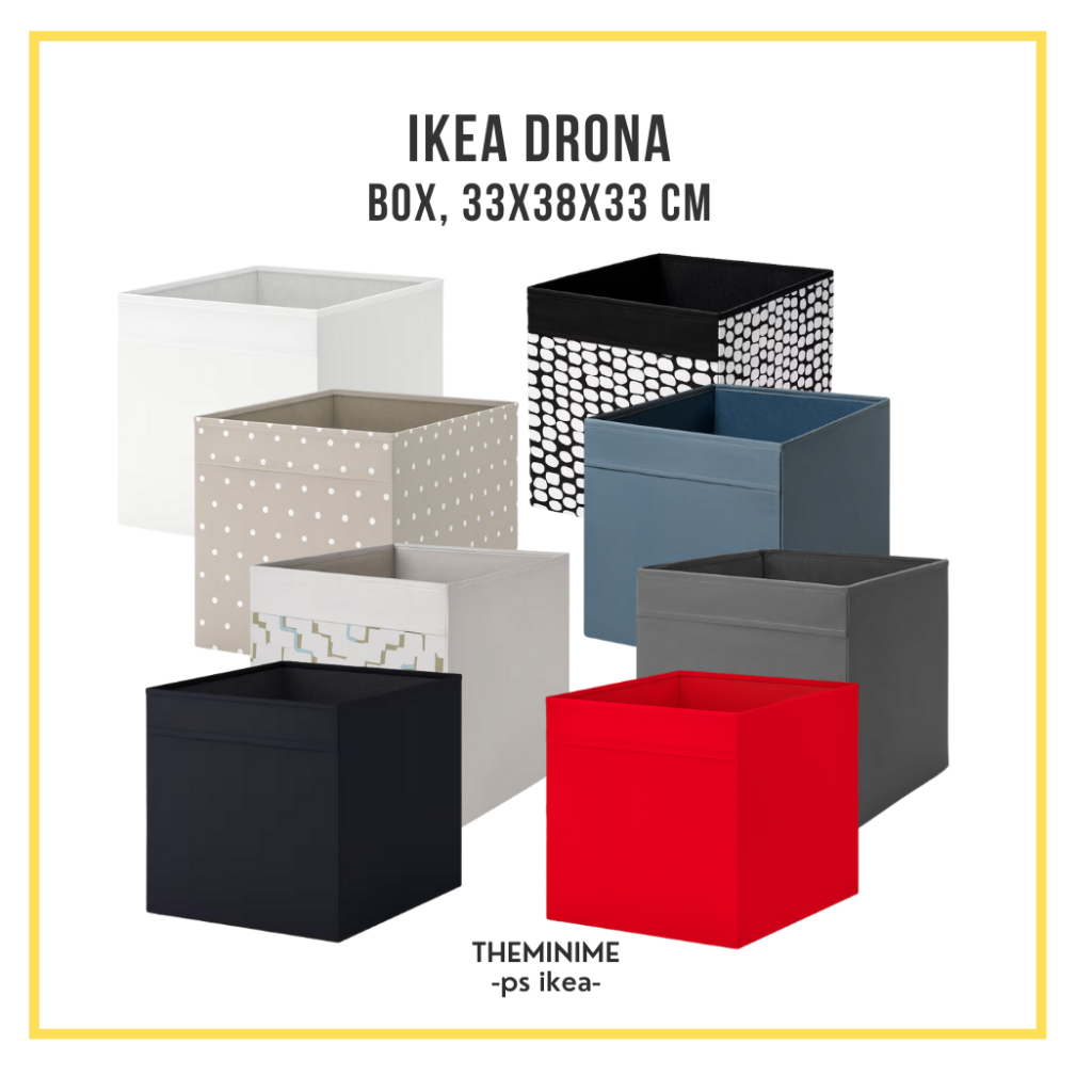 IKEA DRONA Box | Lid, 33x38x33 cm | Shopee Malaysia