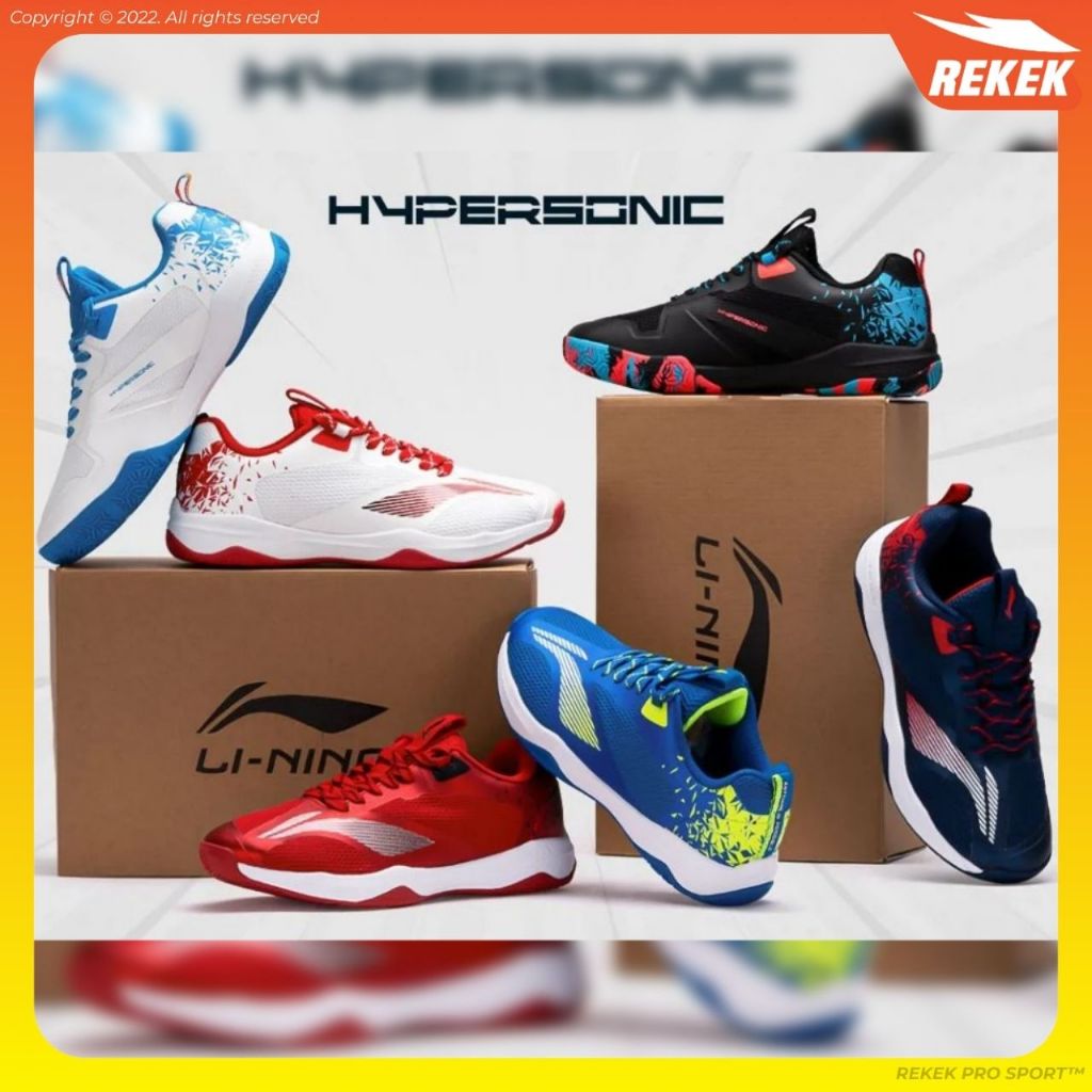 LI-NING Hypersonic Badminton Shoes Striking Colour Kasut Badminton ...