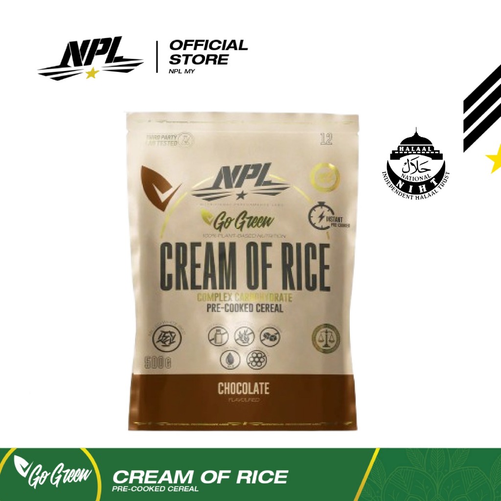 NPL Cream Of Rice (500g) Instant Diet Meal Vegan High Energy Carbo Load ...