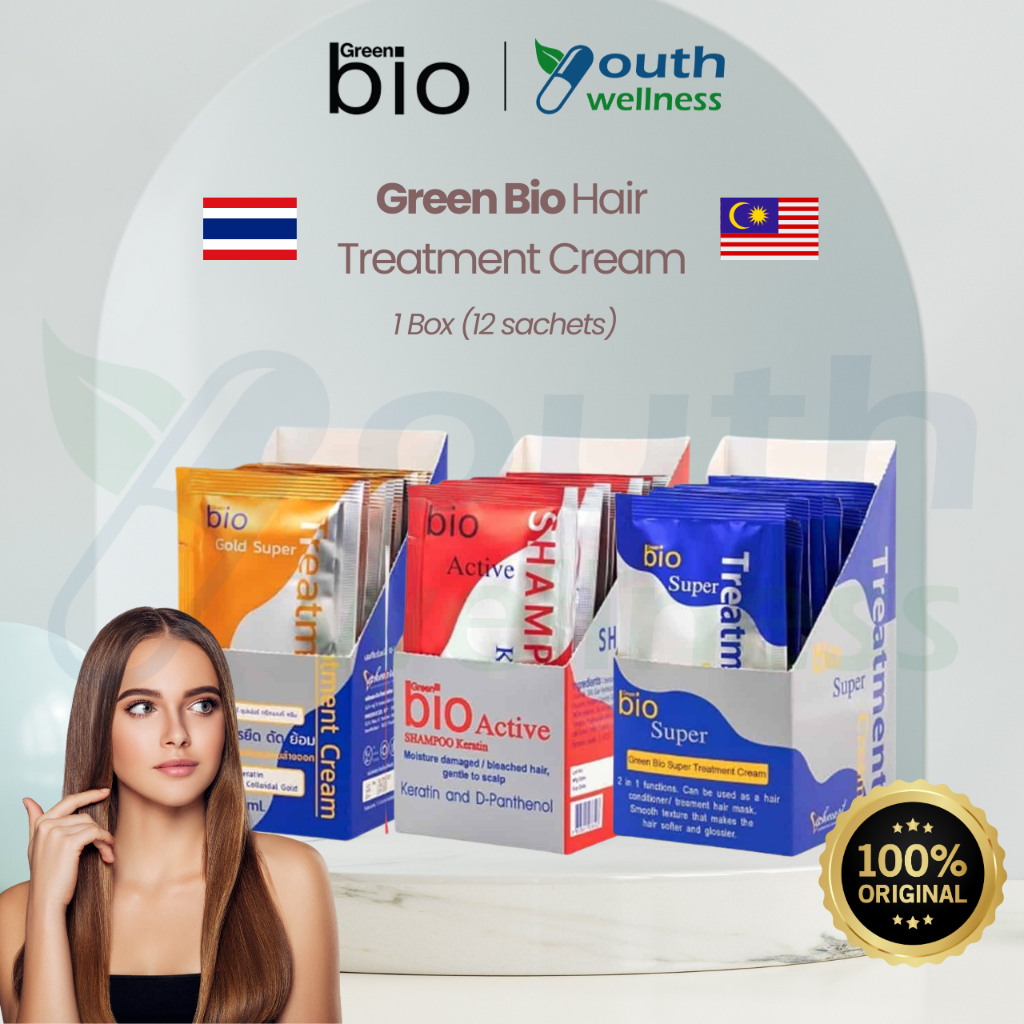 [Box] Green Bio Super Hair Treatment Cream | Shampoo | Shopee Malaysia