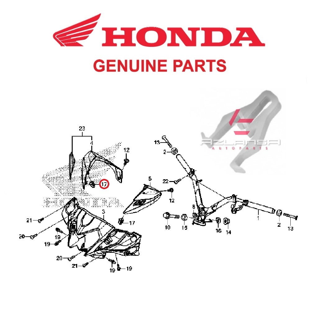 Clip Snap Fit ( 90666-SDA-A01 ) RS150R V1 V2 V3, RS-X V1 V2, ADV 150 ...