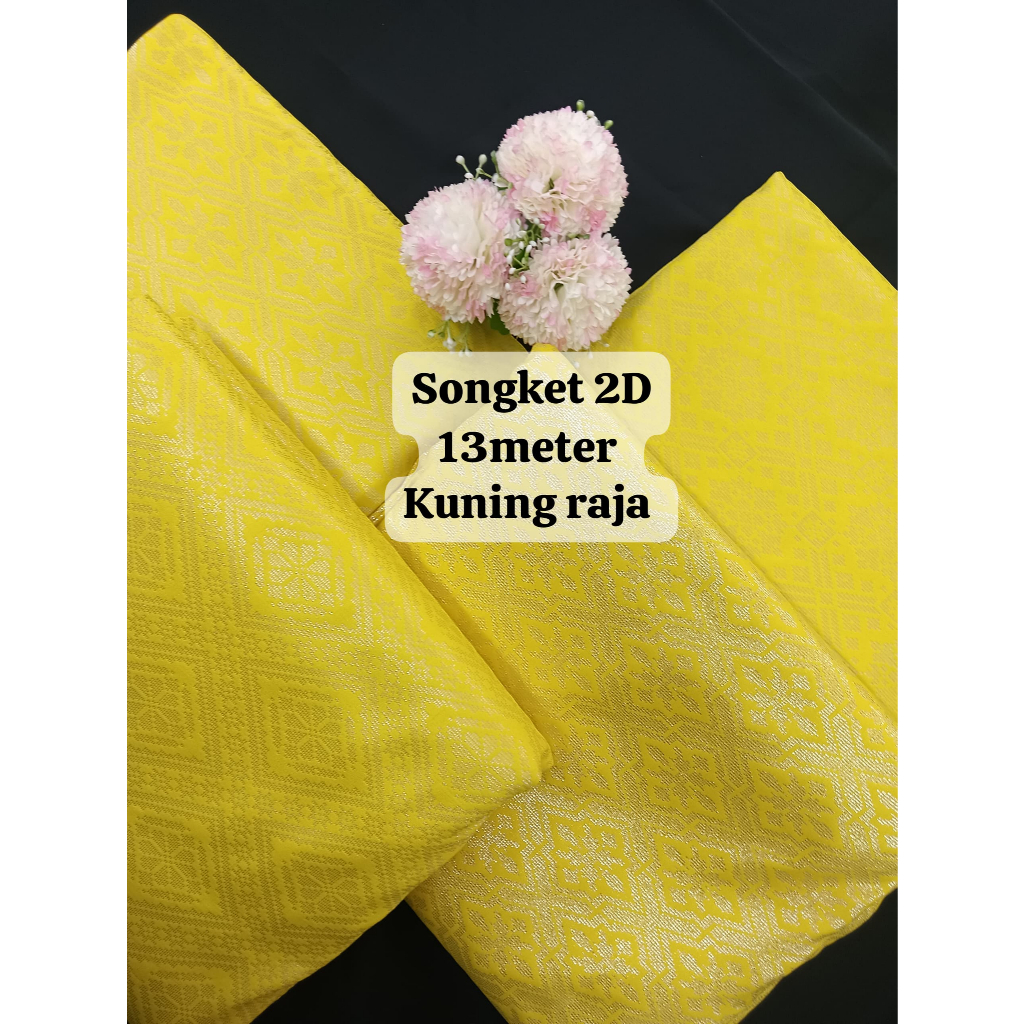 SONGKET 2D PENGANTIN KUNING RAJA (13METER) | Shopee Malaysia