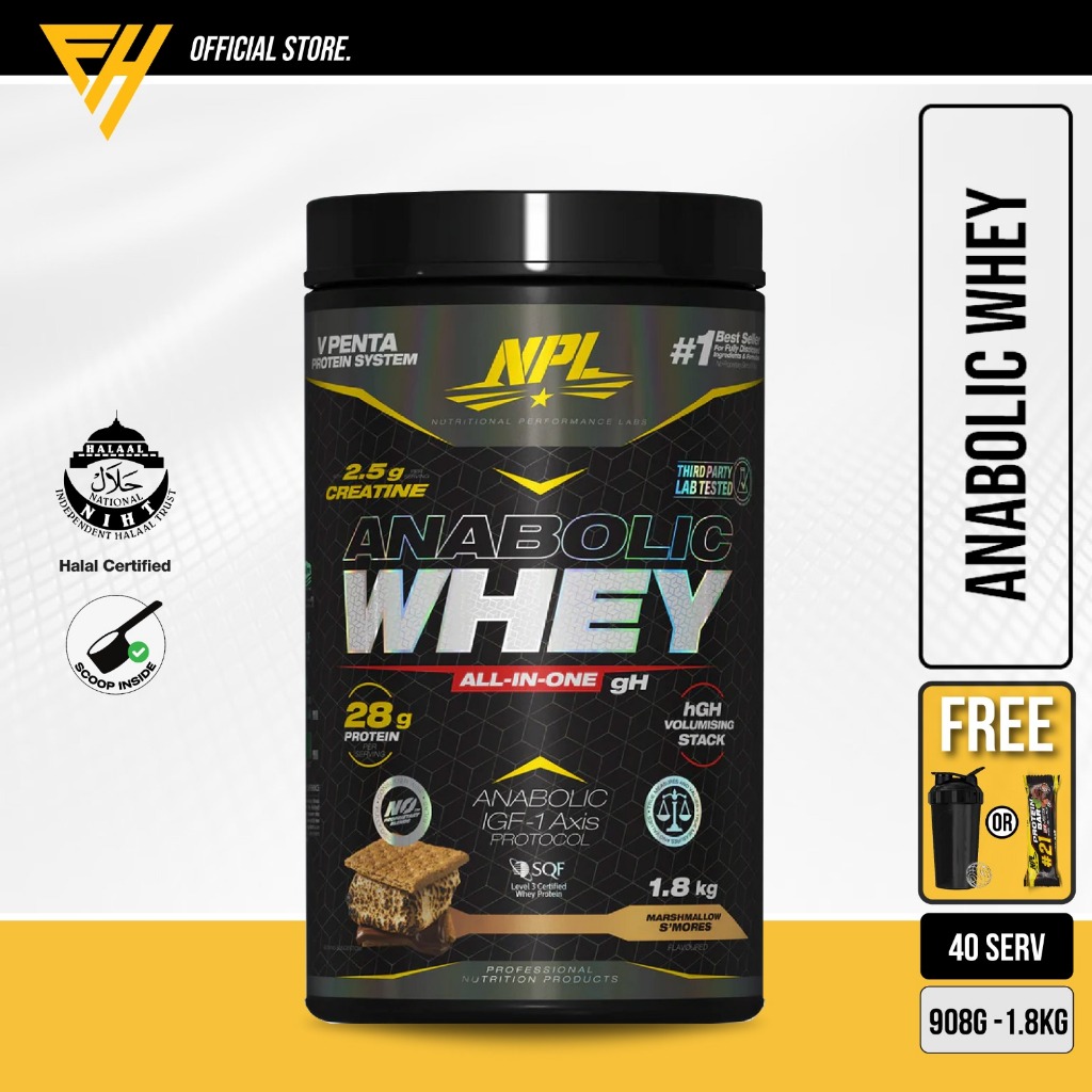 NPL Anabolic Whey gH 4lbs/2lbs - with Lab Test, Whey Protein with 2.5g ...