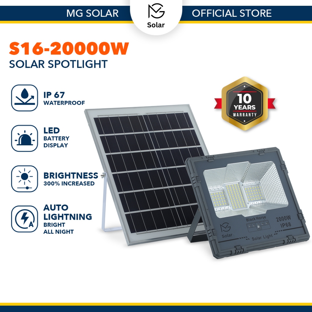MG Lampu Solar Outdoor Waterproof BLACK HORSE S16 Solar Light Outdoor ...