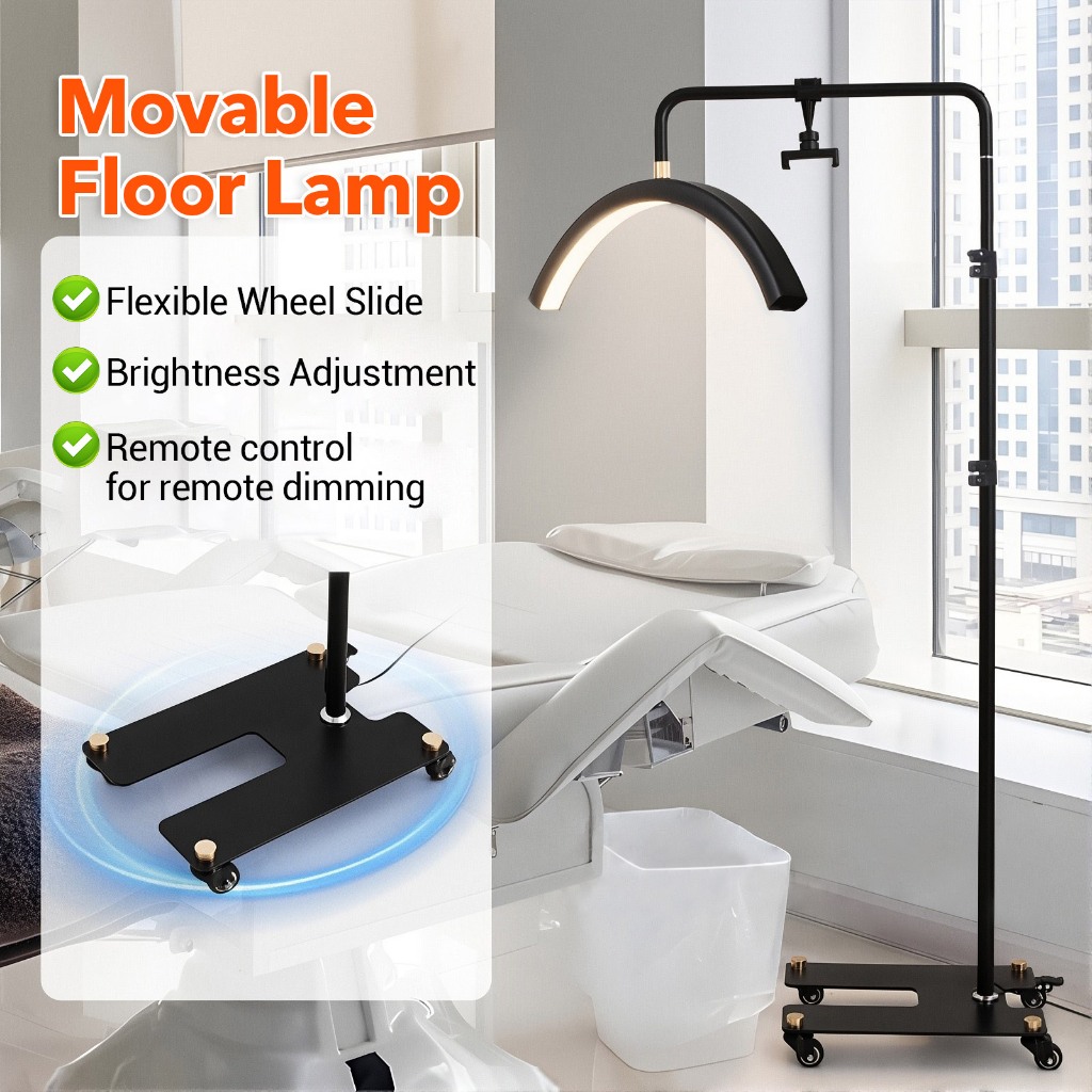 Led Floor Lamp 40W Eyelash Extensions Beauty Led Light Half-Moon Light ...