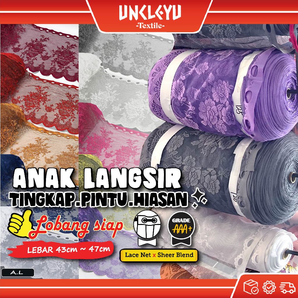 Anak Langsir Tingkap & Pintu/Langsir Labuh Pendek/Dah Siap Lobang/Lebar ...