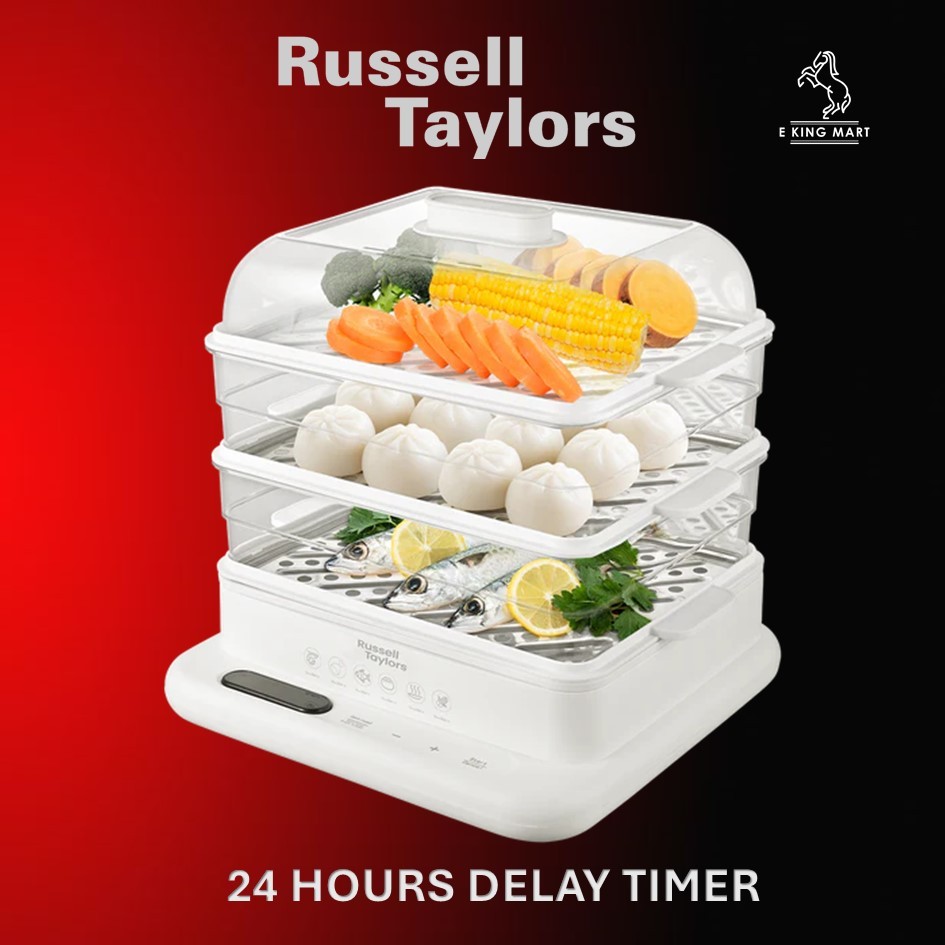 Russell Taylors Digital Food Steamer 19L 3 Tier with Stainless Steel ...