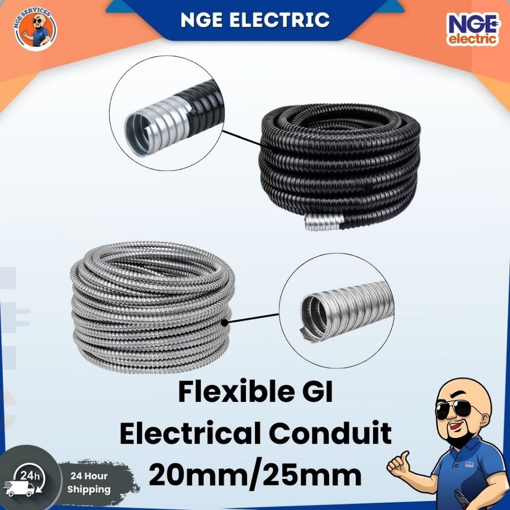 GI| HOSE GI FLEXIBLE CONDUIT (15MTR) - 3/4" (20mm) 1" (25MM) | Shopee ...