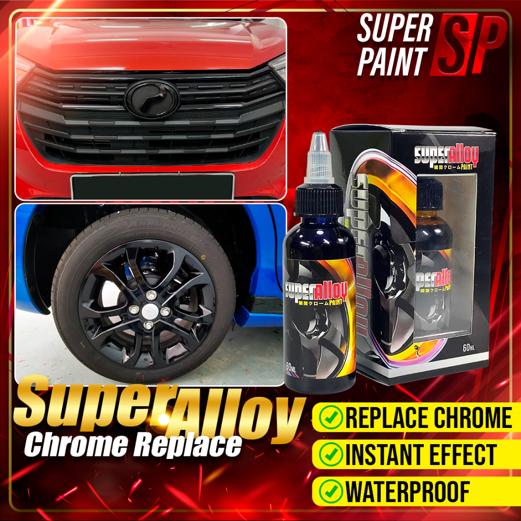 [Tukar Chrome Color] Delete Chrome Super Alloy Paint Glossy Super Black ...