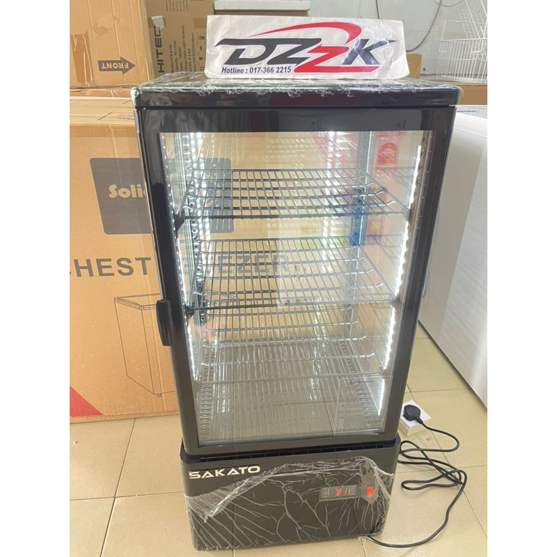 SAKATO 78L Table Top Desktop Chiller XC-78L 4 Side Led Auto Defrost for ...