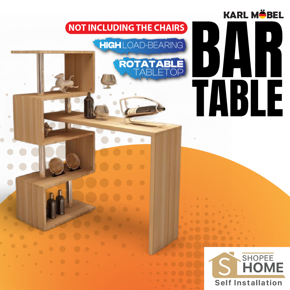 Bar table Set Modern meja bar makan Stool High chair Kerusi tinggi ...