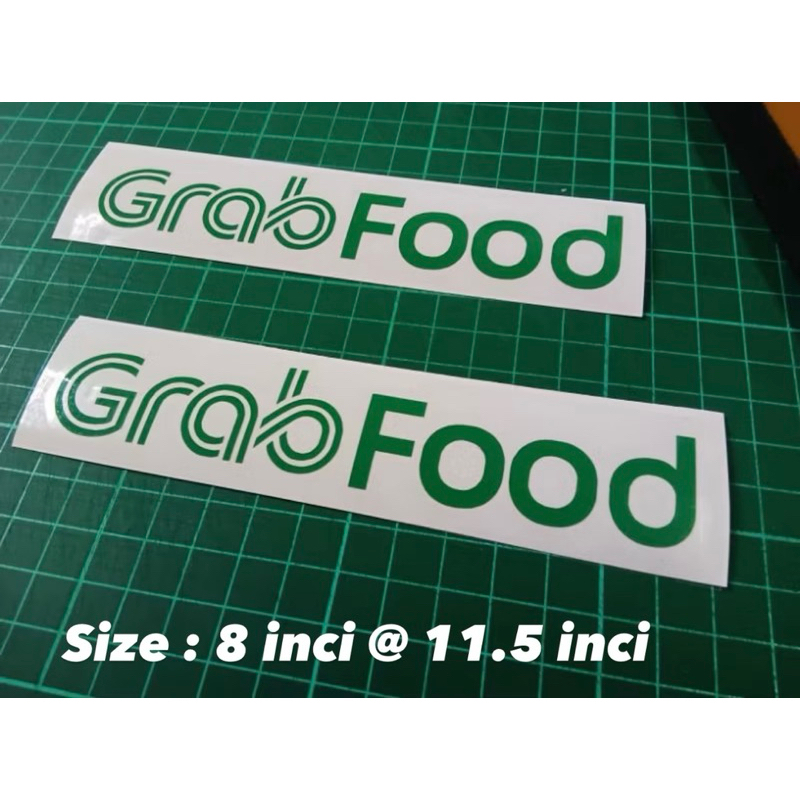High quality cutting sticker logo GRAB FOOD hijau / grab putih | Shopee ...