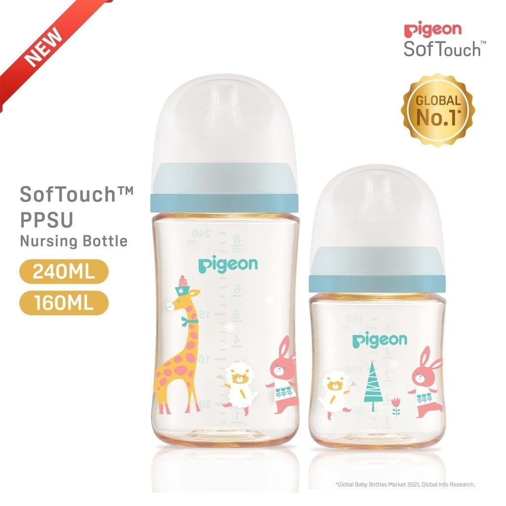Pigeon PPSU Wide Neck Bottle SofTouch Nursing Bottle Animal 3.0 Generation New Botol Susu Pigeon ...