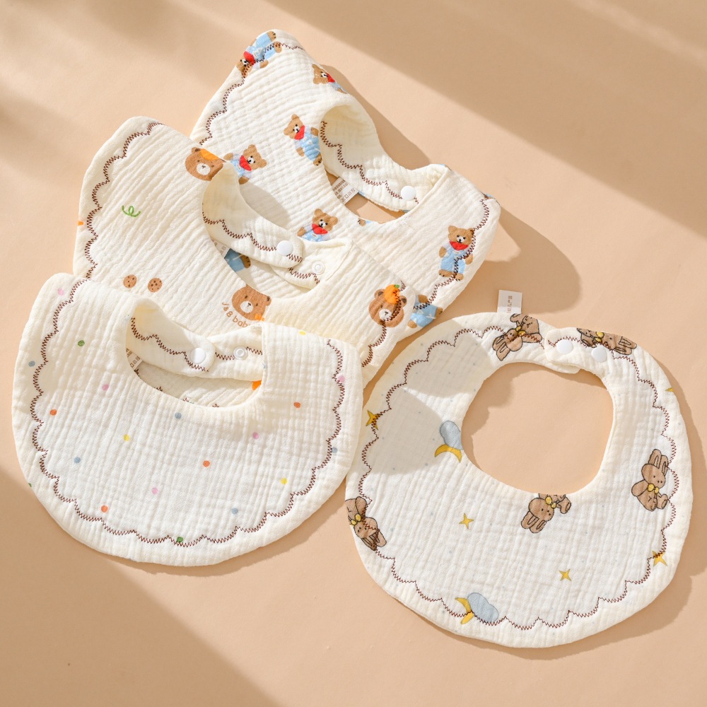 Pure Cotton Baby Bib, Class A Cotton Gauze, Soft 6-Layer Gauze, Newborn ...