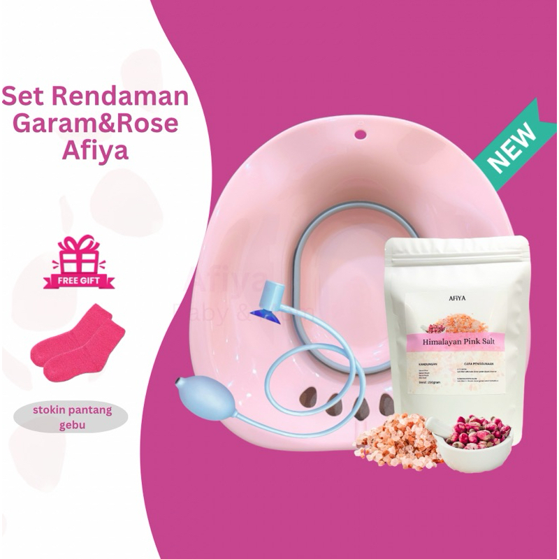 AFIYA Set Rendaman Sitz Bath Besen Dan Garam pink Rosebud/Sitz Bath ...
