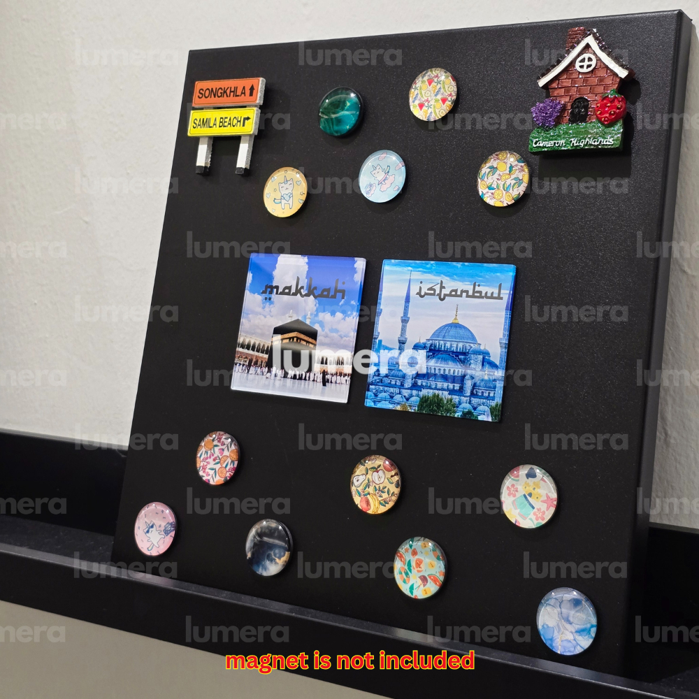 Metal Steel Memo Board for Magnet Collection Wall Decoration 32x32CM ...