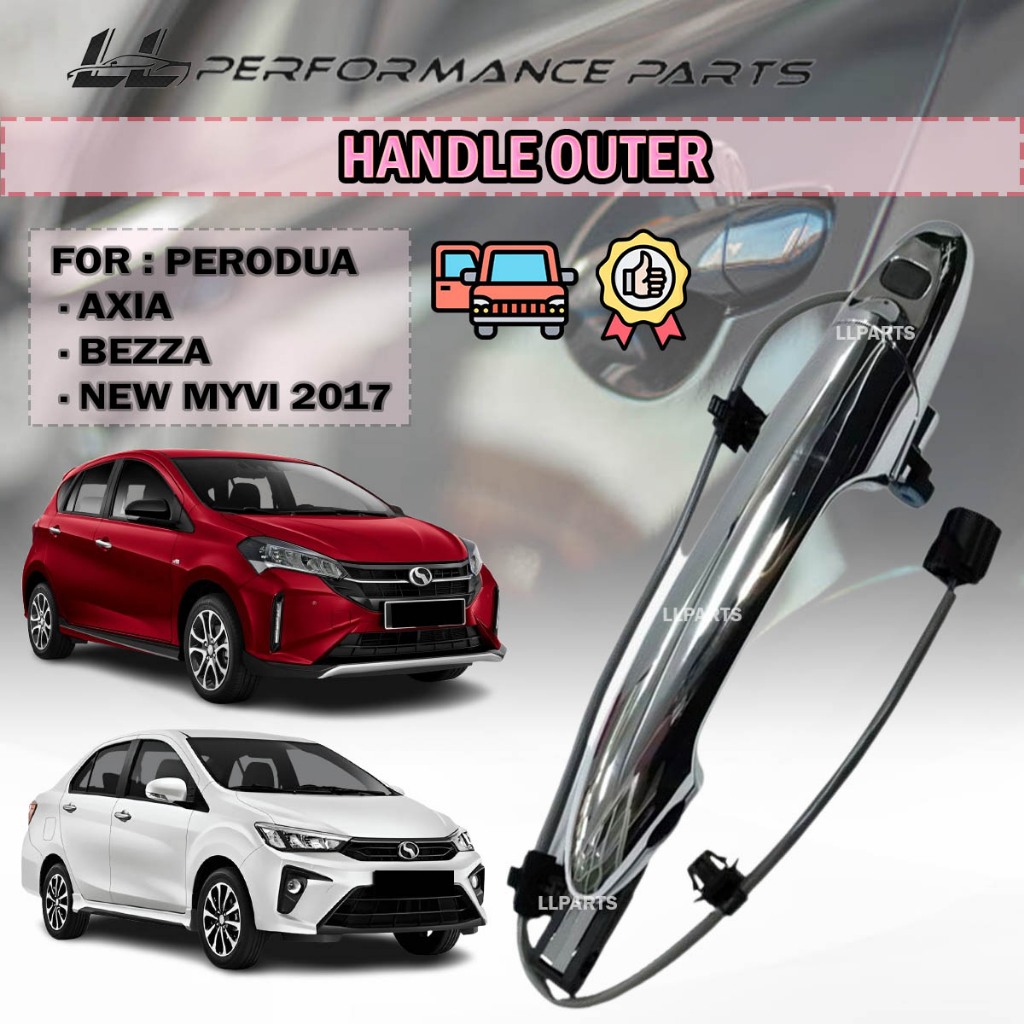 Original Perodua New Myvi 2017 Bezza Axia Chrome Door Outer Handle ...