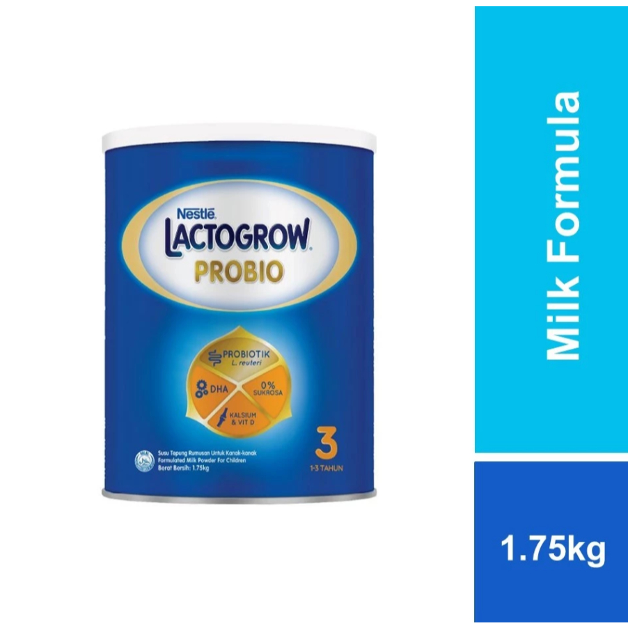 Nestle Lactogrow Probio 3 Milk Powder Tin 1.75kg | Shopee Malaysia