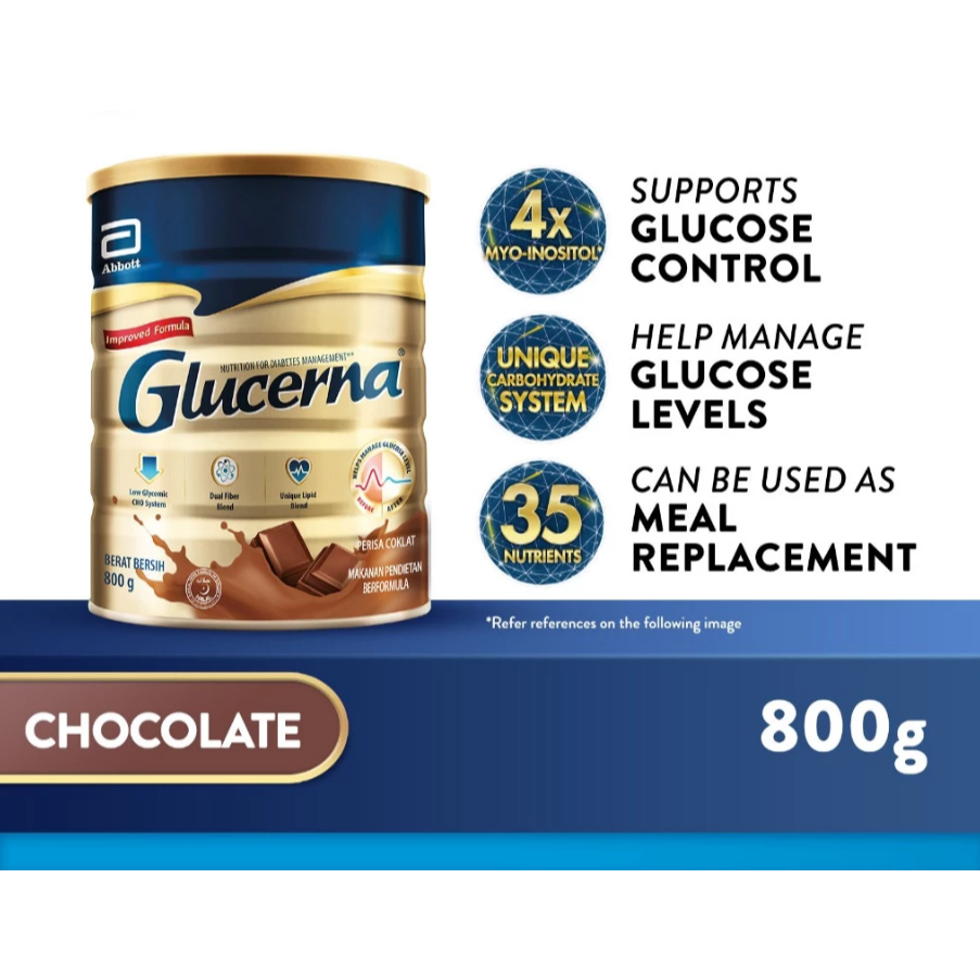 Glucerna Diabetes-Specific Formula - Chocolate 800g | Shopee Malaysia