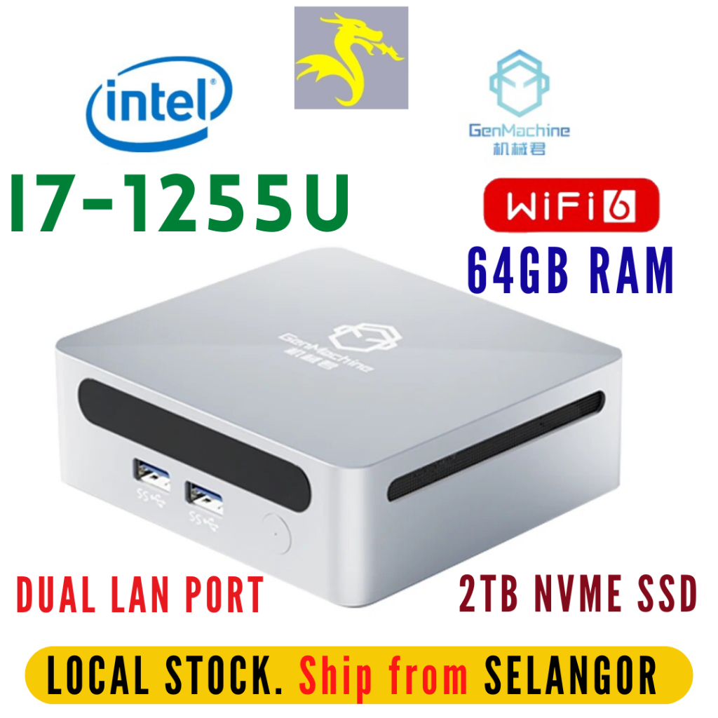 Intel i7 1255U Mini PC Windows 11 64GB RAM 2TB NVME SSD Gaming Computer ...