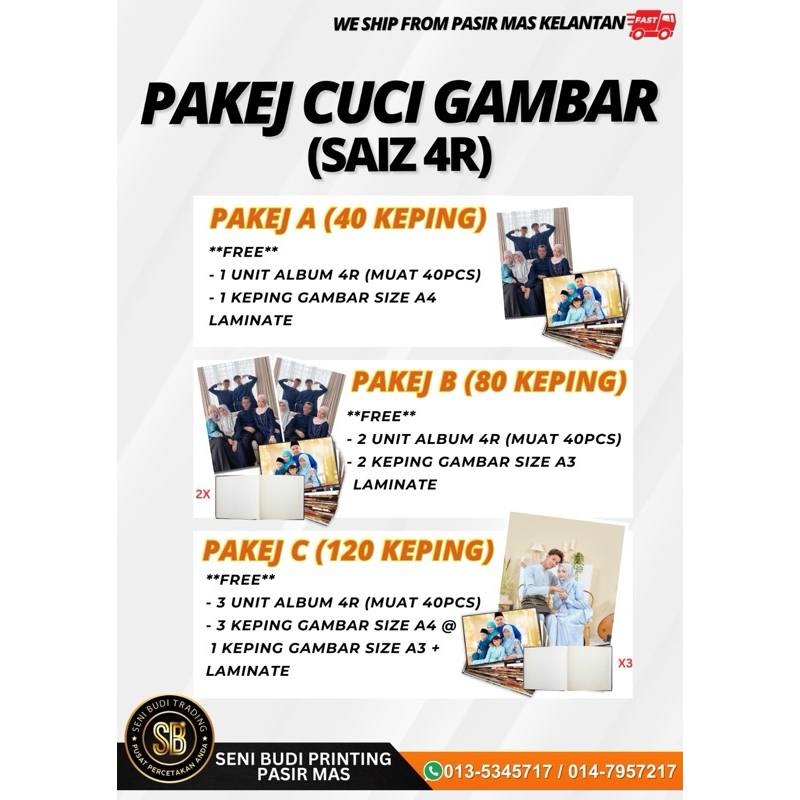 PAKEJ CUCI GAMBAR 4R OUTDOOR FAMILY 40/80/120KPG FREE GAMBAR FREE ...