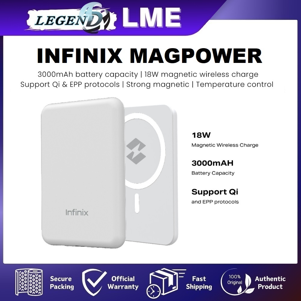 [NEW SET] INFINIX XP03 2in1 Charging Wireless Pad + Magnetic Powerbank ...