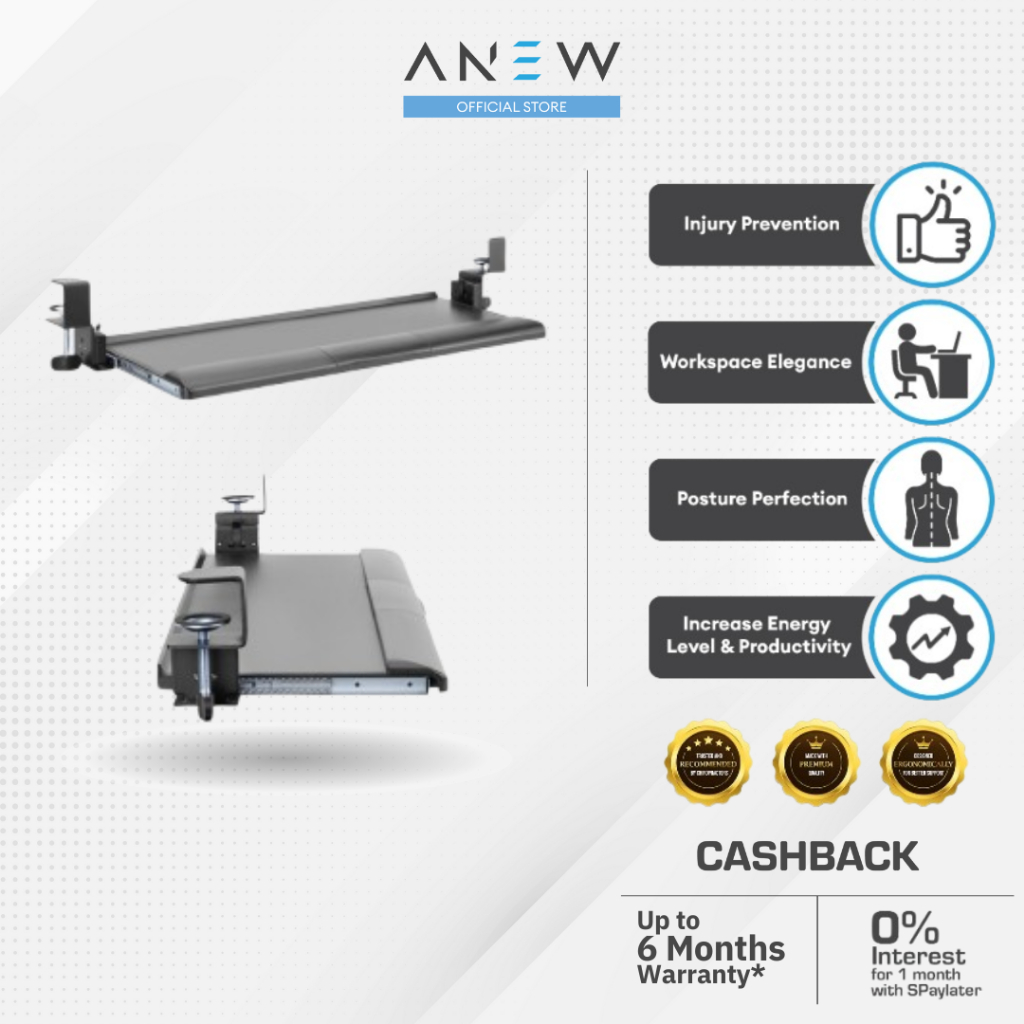 ANEW Ergonomic Keyboard Tray Office Desk Keyboard Stand Typing Comfort ...
