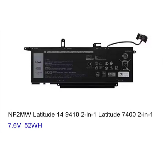 Dell Latitude 7400 7270 9410 E7260 E7270 0C76H7 2-in-1 Series 7.6V 52Wh ...
