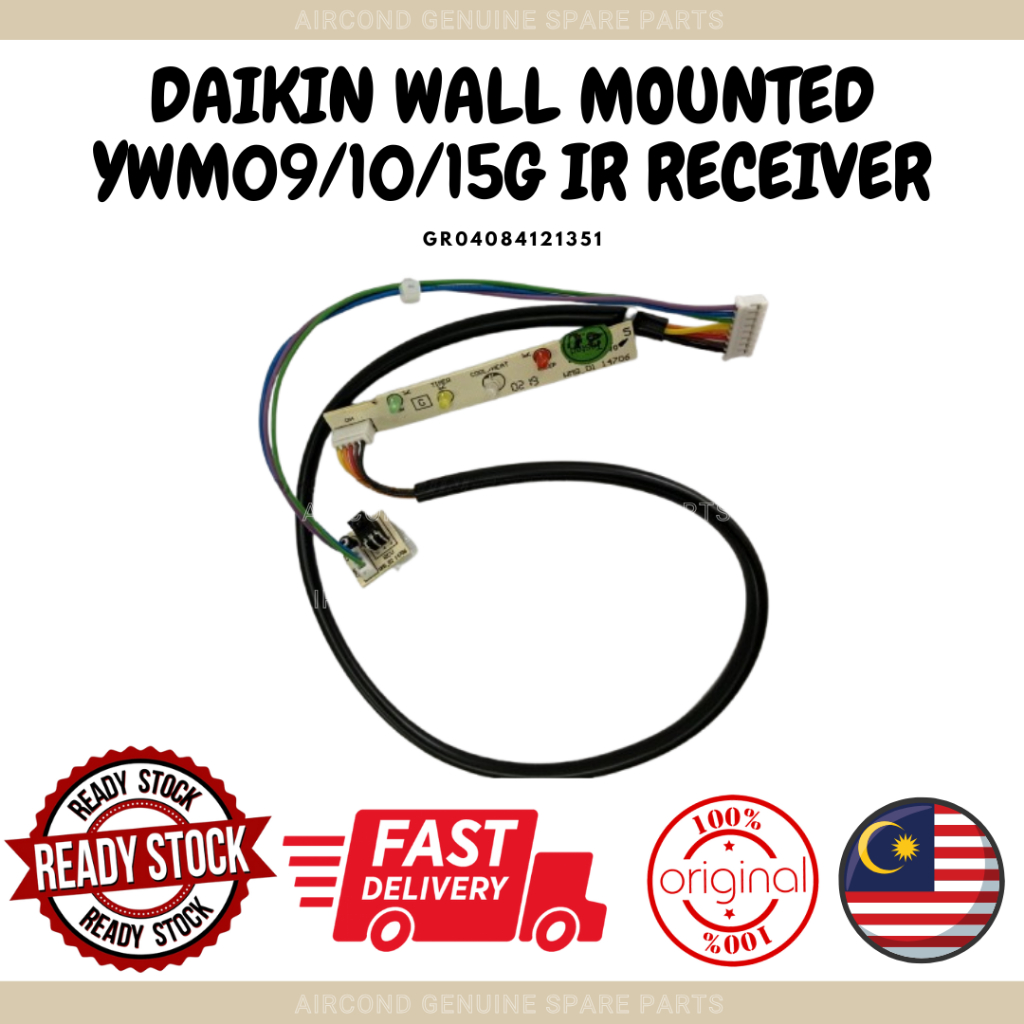 DAIKIN GENUINE PART - IR RECEIVER / RECEIVER WM09/10/15G FOR WALL ...