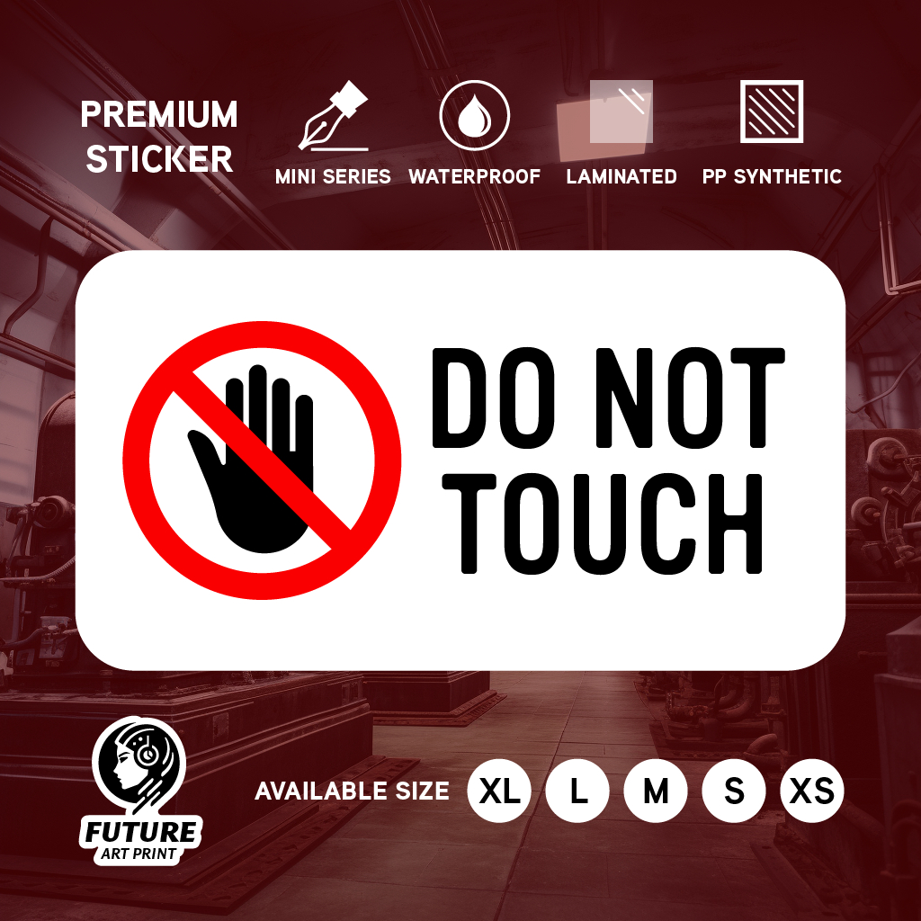 Do Not Touch. No Touching. Don't Touch. Sticker Label Sign Signage ...