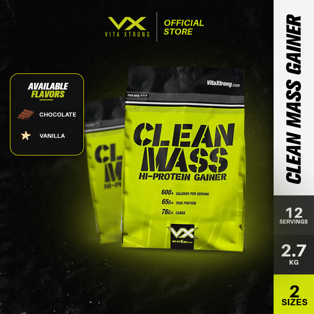 VITAXTRONG Clean Mass Hi-Protein Gainer (6lbs/10lbs) | Build Muscle ...