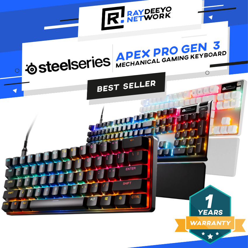 SteelSeries Apex Pro Gen 3 Series, Gen 3, Mini, TKL Black, TKL White ...