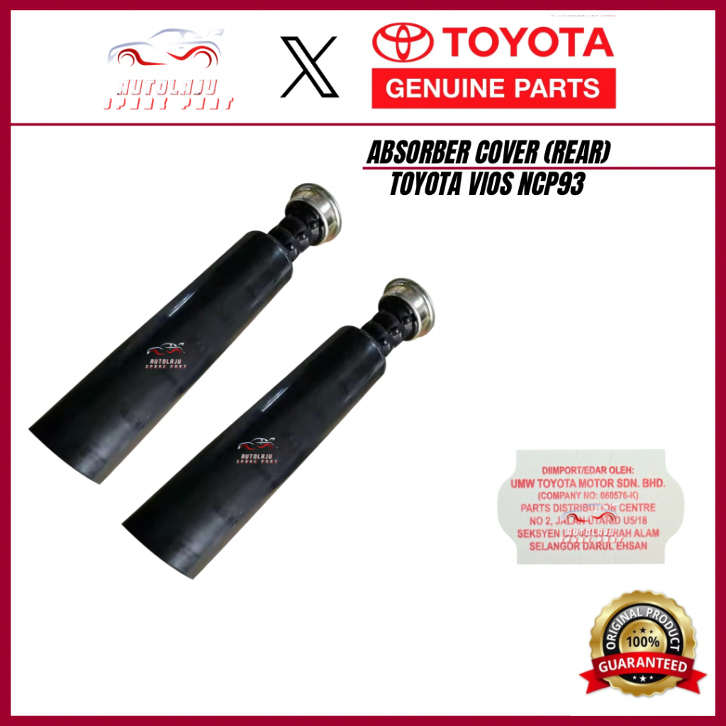 TOYOTA VIOS NCP93 DUGONG (2007-2012) REAR ABSORBER COVER TOYOTA GENUINE ...