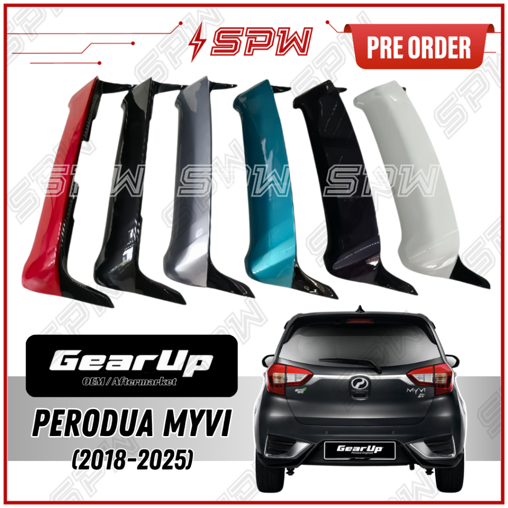 Perodua Myvi G3 (2018-2025) OEM Gear Up Spoiler MG3 GU Rear Lip Top ...