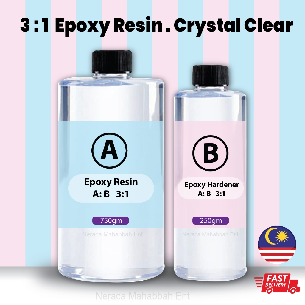 Epoxy Resin A+B Glue Set (1kg 1000g) ,High Quality Crystal Epoxy Ultra ...