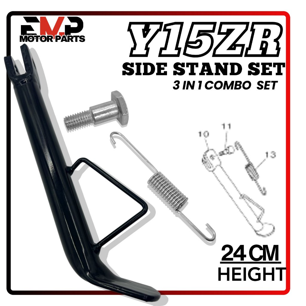 [EMP] SIDE STAND Y15ZR Y15 V1 V2 TONGKAT TEPI Y15 MODIFY MODIFIED SET ...