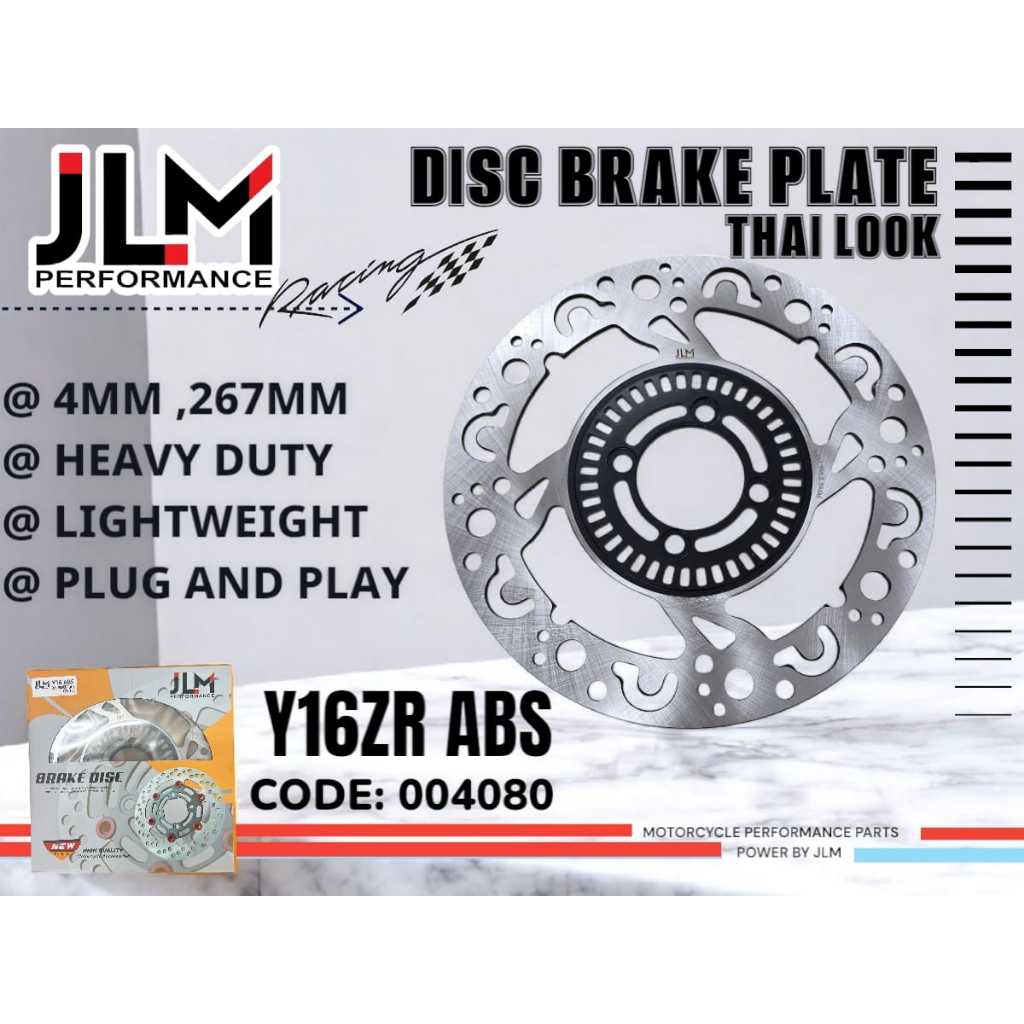 JLM THAI LOOK 267MM 4H ABS FRONT BRAKE DISC YAMAHA Y16ZR / RSX150 DISC ...