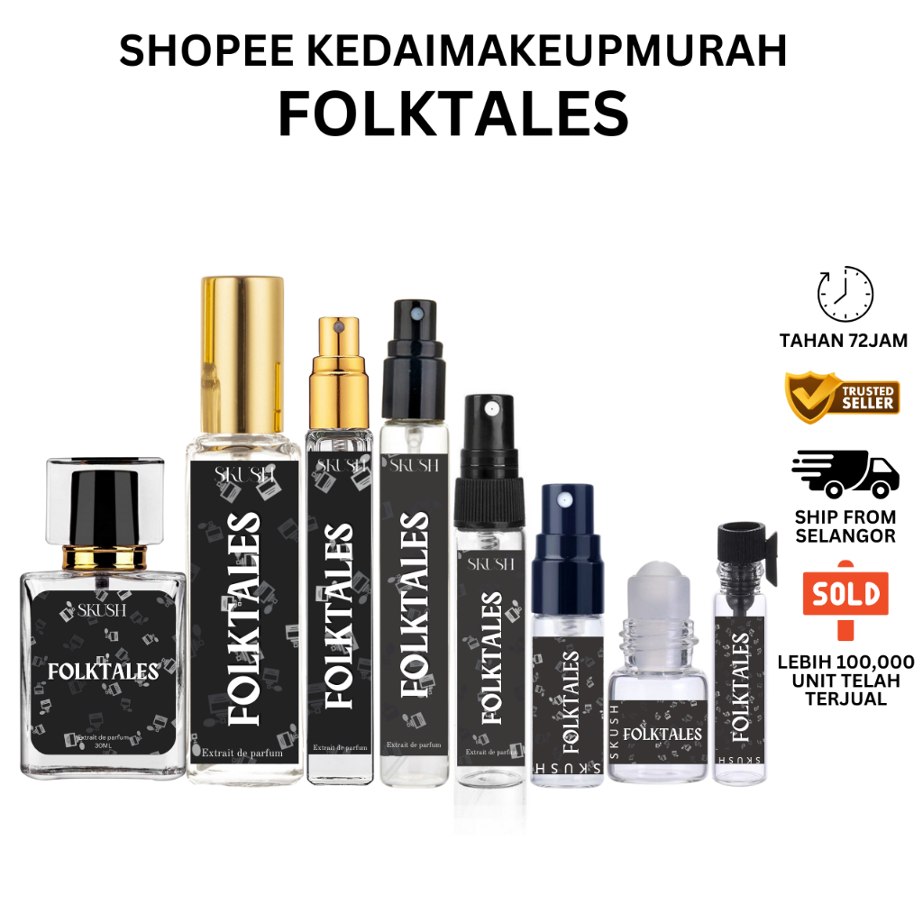 SKUSH FOLKTALES High Quality Body Perfume Travel Lelaki Perempuan ...