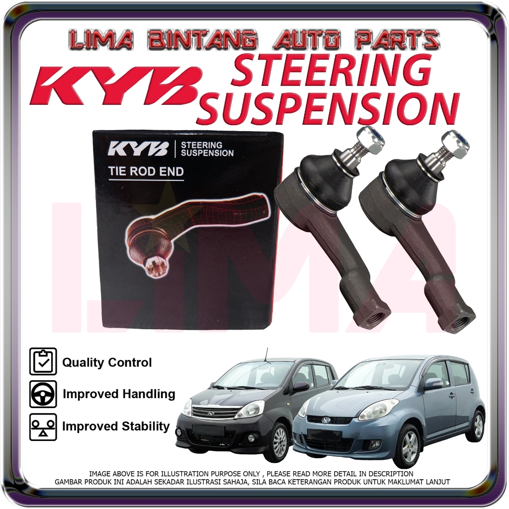 Perodua Myvi , Viva Tie Rod End Heavy Duty KAYABA KYB | Shopee Malaysia