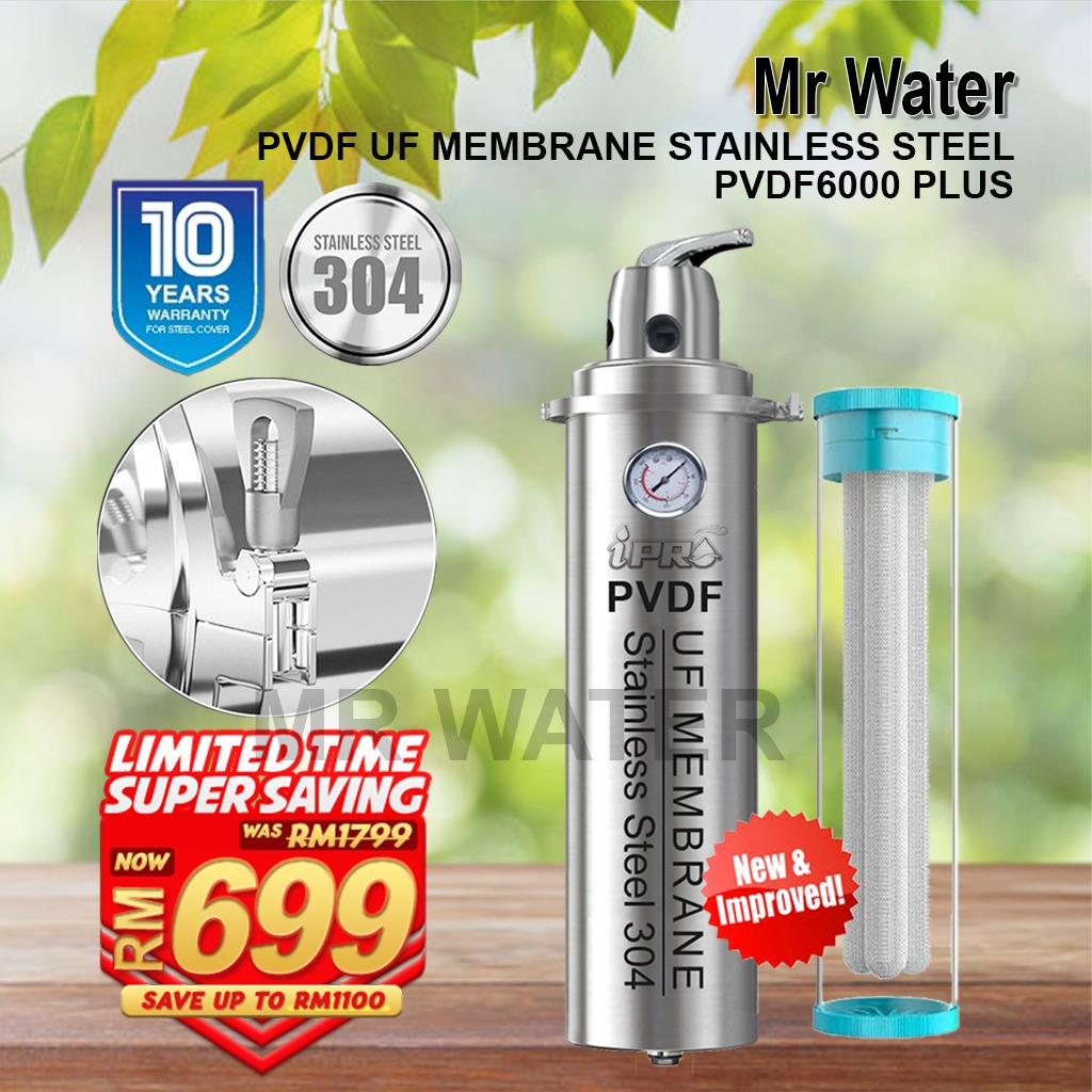 iPRO Stainless Steel PVDF 6000 PLUS UF Membrane 0.01 Micron Outdoor ...