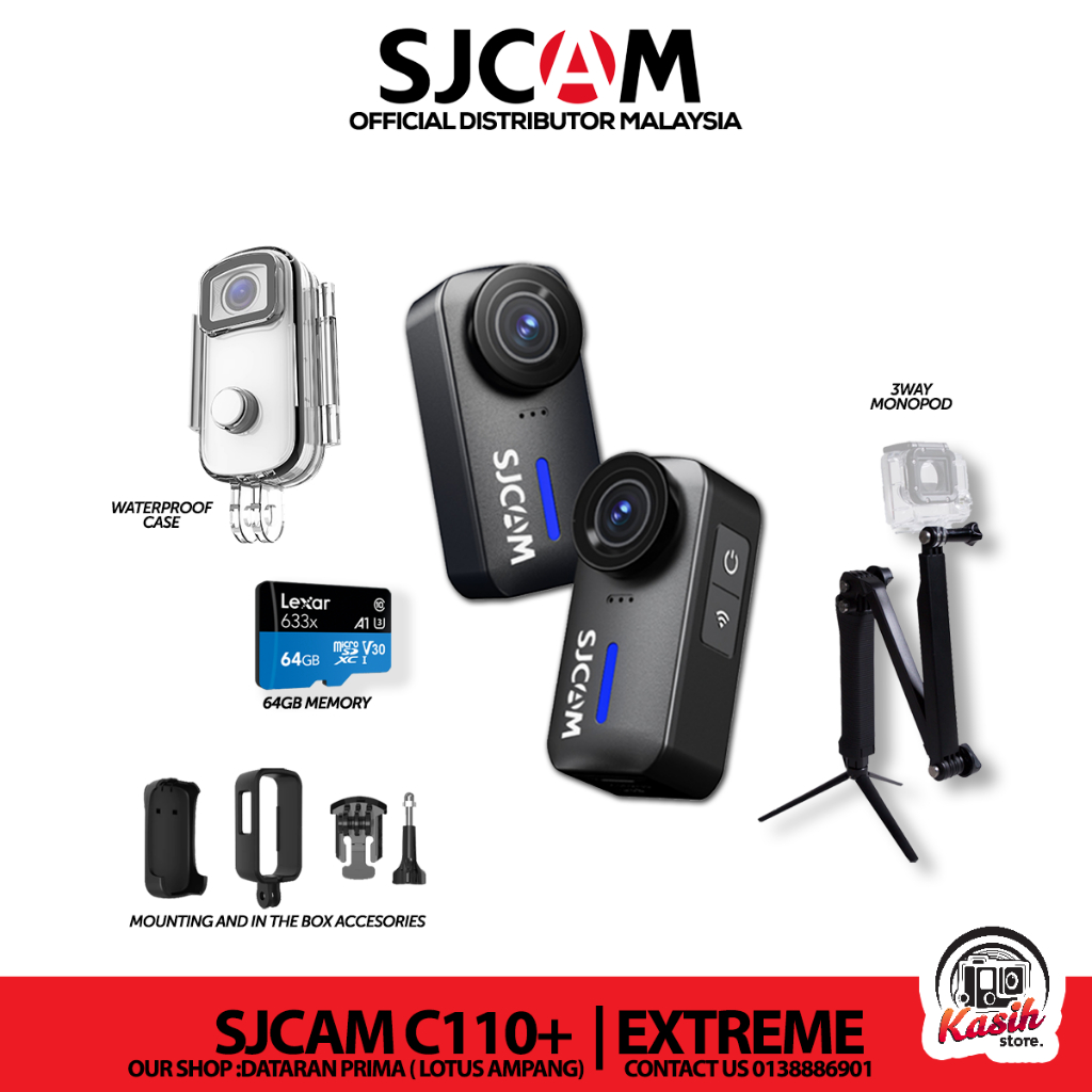 SJCAM C110+ Action Camera 4K Dual Anti Shake Camera Wifi Waterproof ...