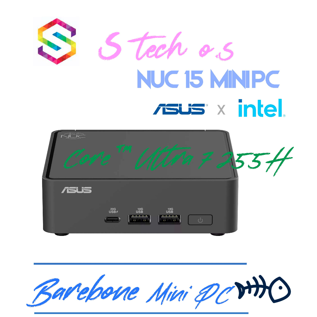 ASUS NUC 15 Pro Barebones Mini PC [Core Ultra 7 255H] [Free RAM ...