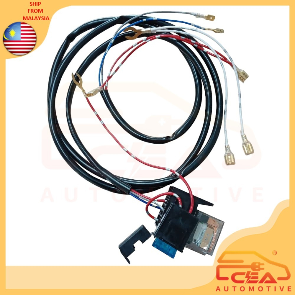 12V HORN WIRING HARNESS RELAY KIT WIRE HON RELAY WAYAR AKSESORI CAR ...