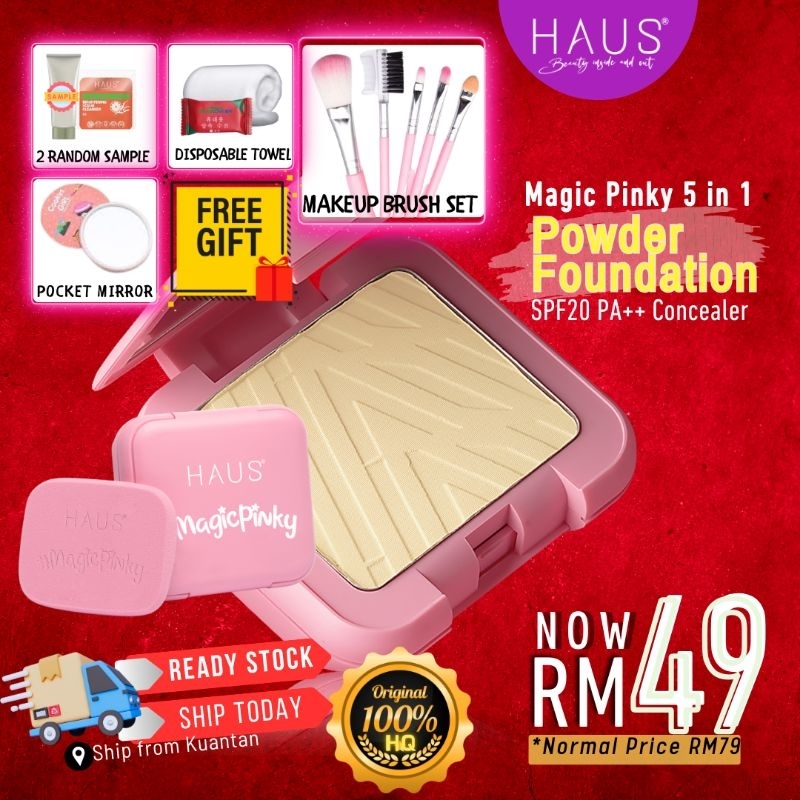 🔥5 FREE GIFT🔥 HAUS Micro Magic Powder Foundation. Magic Pinky HAUS ...