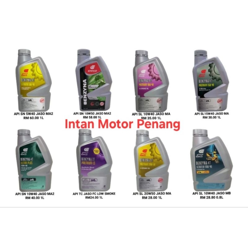 Enoc Eppco Benzyna Engine Oil Mineral 20W50 Semi/ Fully Synthetic 10W40 ...