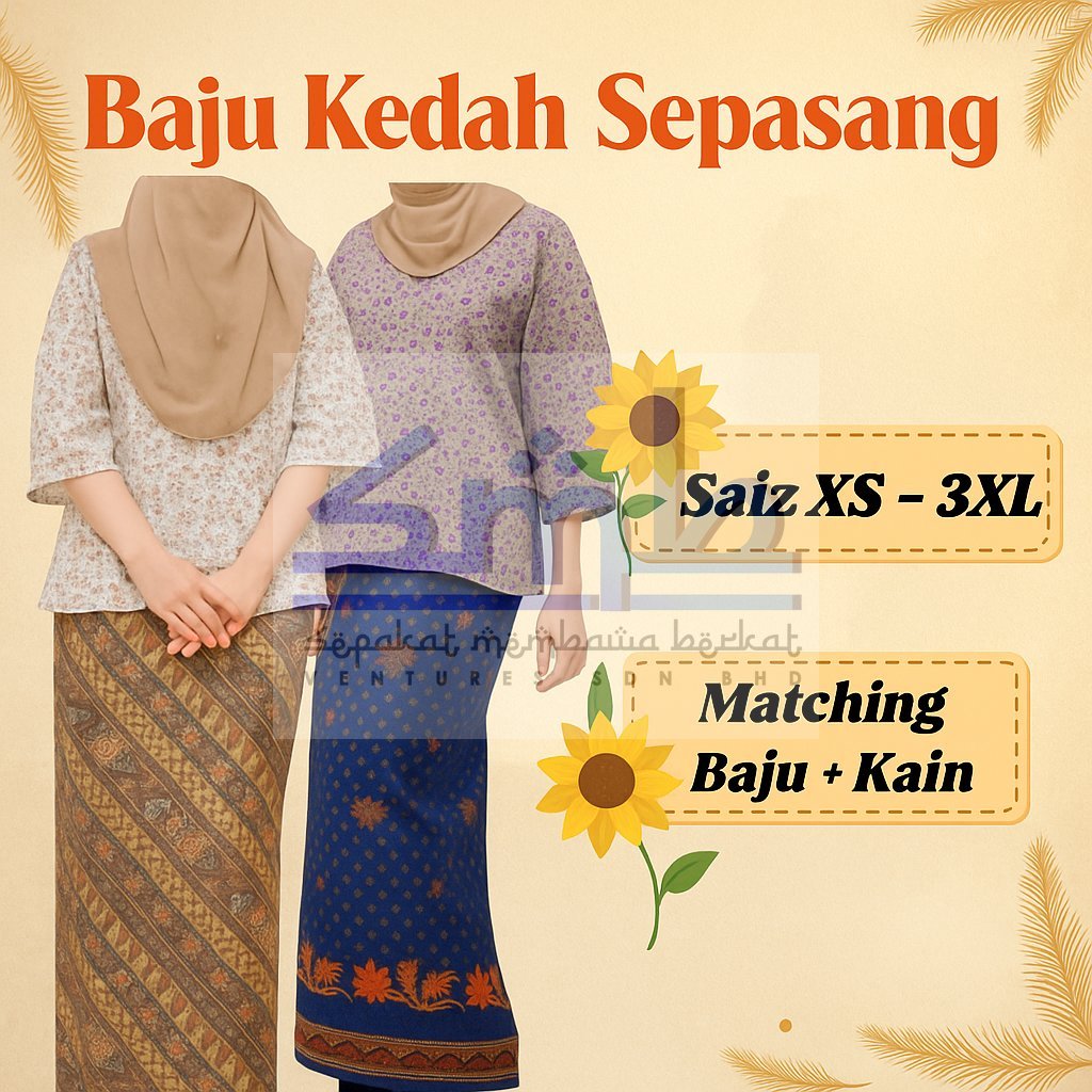 (PMN) Baju Kedah Sepasang (Kain Batik) Baju Opah Sepasang | Shopee Malaysia