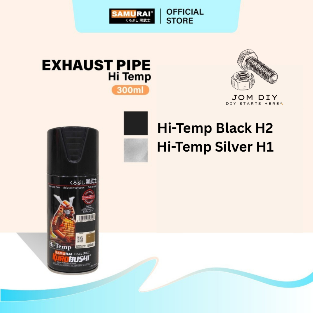Samurai Spray Paint High Temperature - Hi Temp Silver Hi Temp Black H1 ...