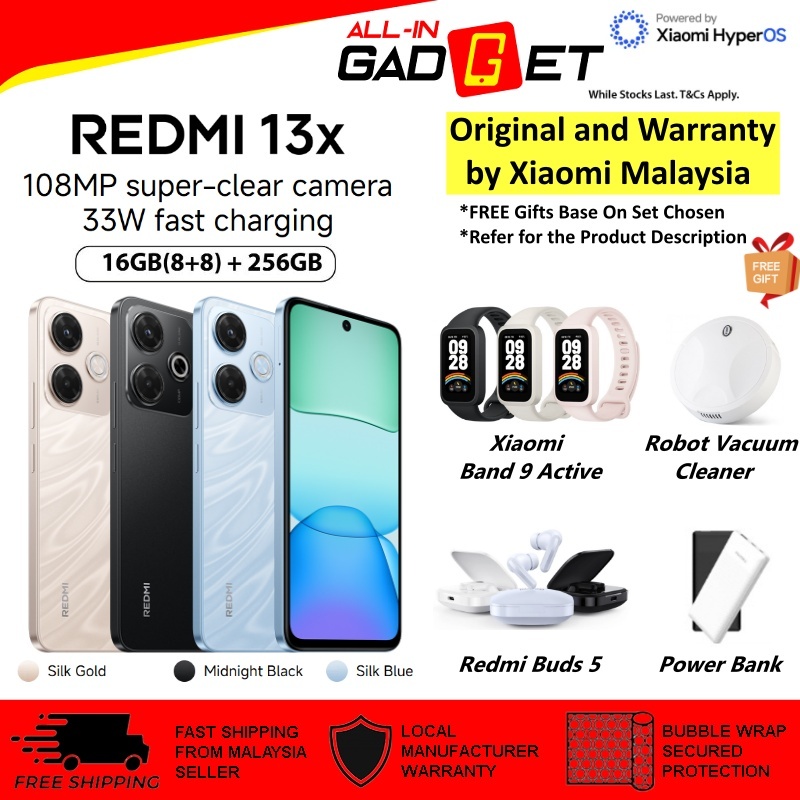 Redmi 13x (16GB*(8+8) RAM + 256GB ROM) 108MP Main Camera | 6.79'' FHD+ ...