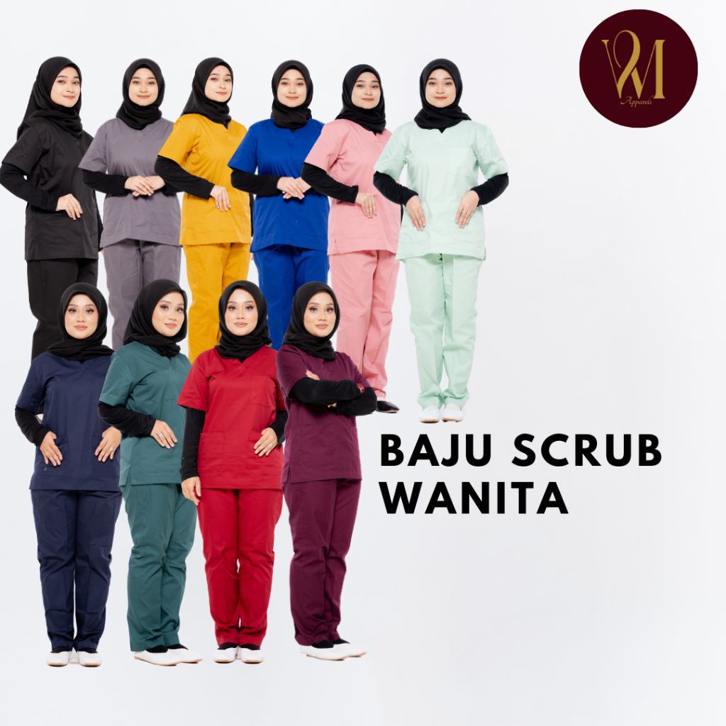 SCRUB SUIT COMB PEREMPUAN COMB COTTON 1 SET | Shopee Malaysia