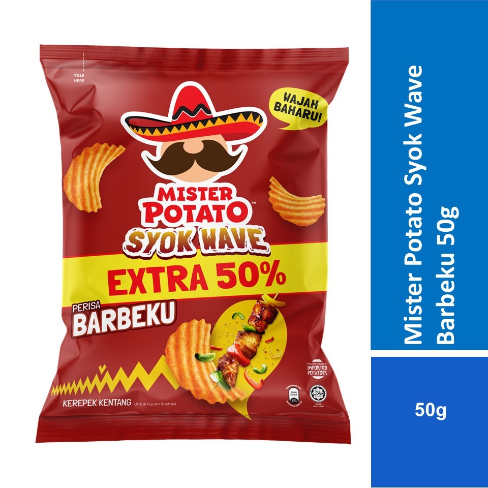 Mister Potato Syok Wave Barbeku 50g | Shopee Malaysia